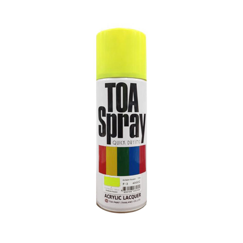 ACRYLIC LACQUER SPRAY PAINT TOA #F3 FLUORESCENT YELLOW 400CC