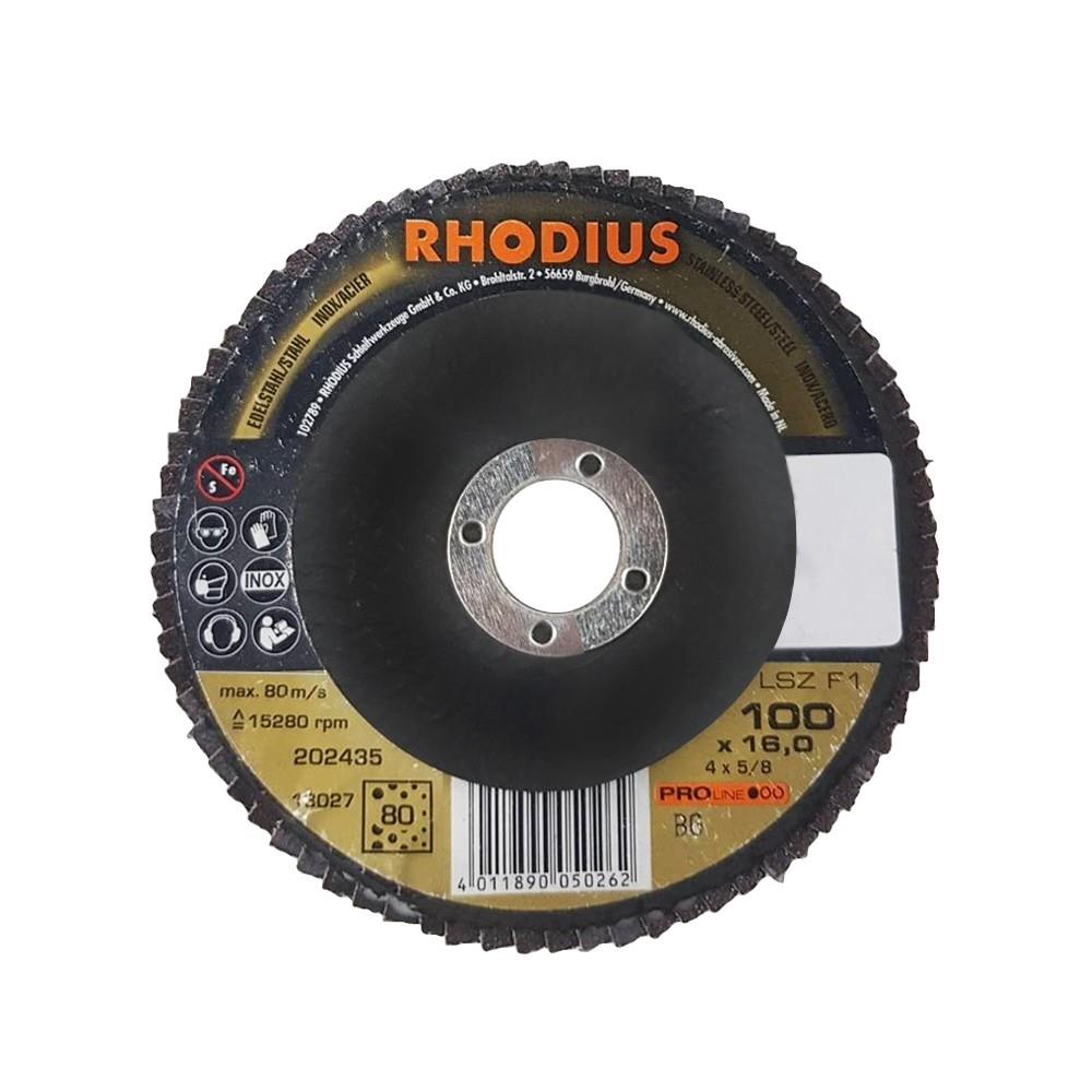 FLAP DISC RHODIUS #120 4"