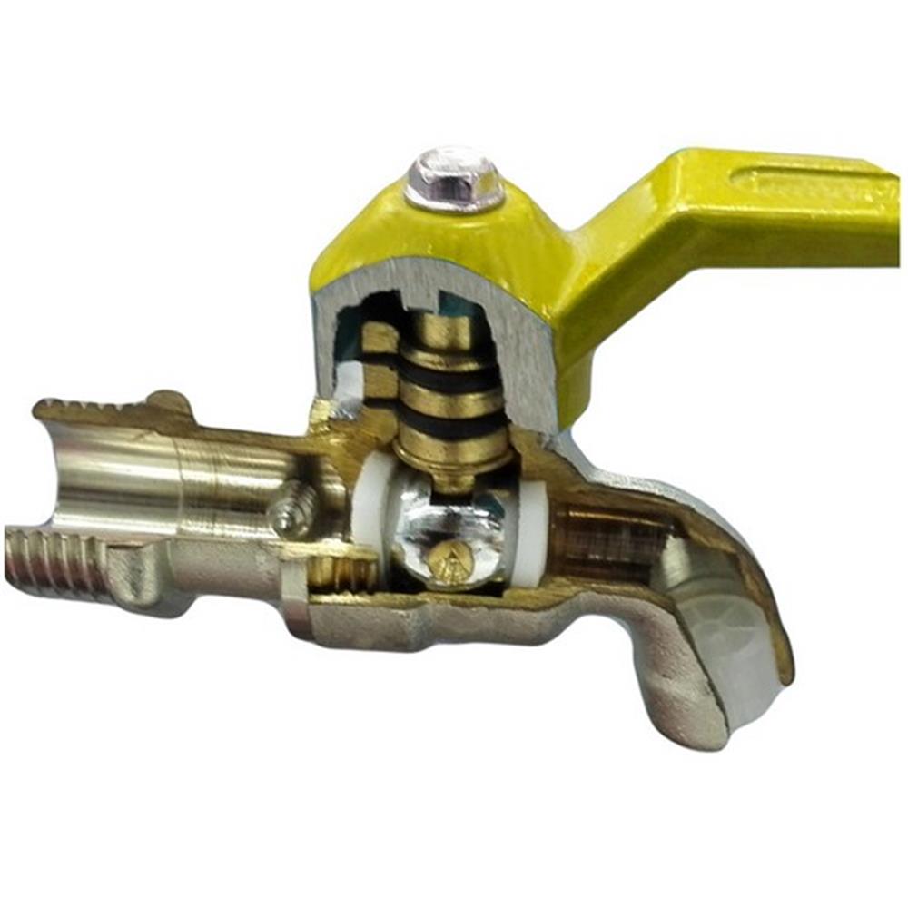 FANCY BALL TAP SANWA 1/2" YELLOW