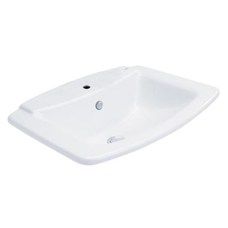 อ่างล้างหน้าฝังครึ่งเคาน์เตอร์ COTTO C02717 สีขาว