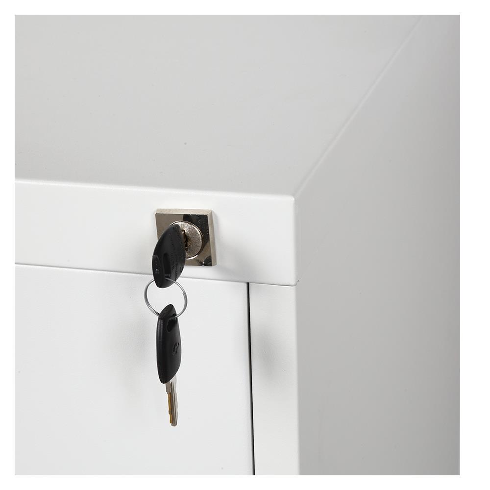 ตู้ลิ้นชักเหล็ก 4 ลิ้นชัก LUCKY WORLD KCDX-4-TG สีเทาทราย