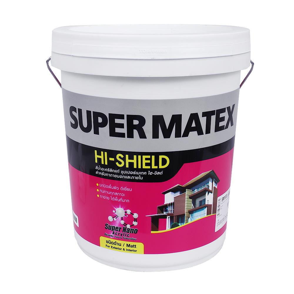 สีน้ำทาภายนออก TOA SUPER MATEX #SM100 สีขาว 5 แกลลอน