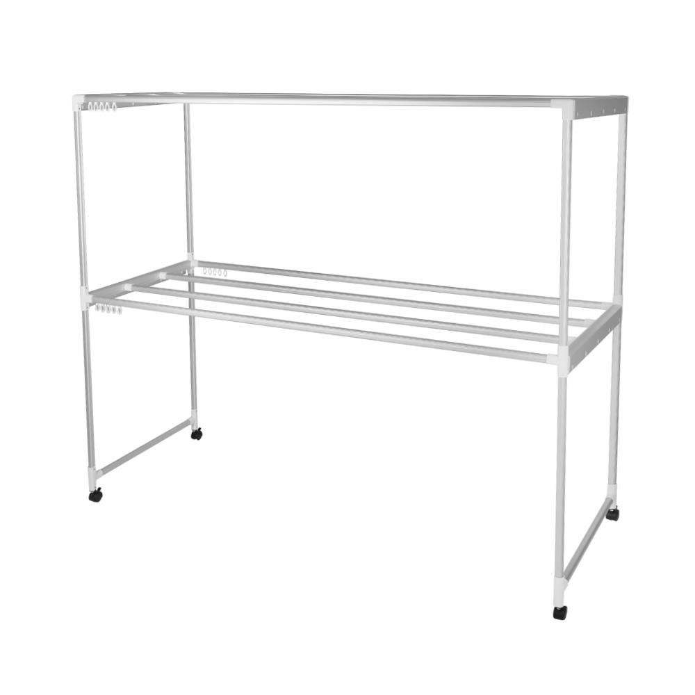 8-BAR ALUMINUM CLOTHES RACK WITH CASTERS PLIM 2M
