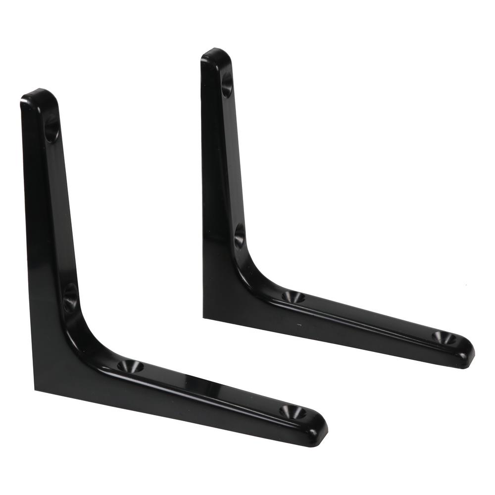 PLASTIC BRACKET STACKO 17.5X17.5CM BLACK
