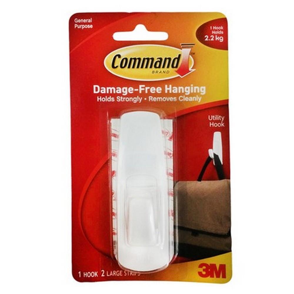COMMAND ADHESIVE TAPE WITH LARGE HOOK 3M 17003 WHITE
