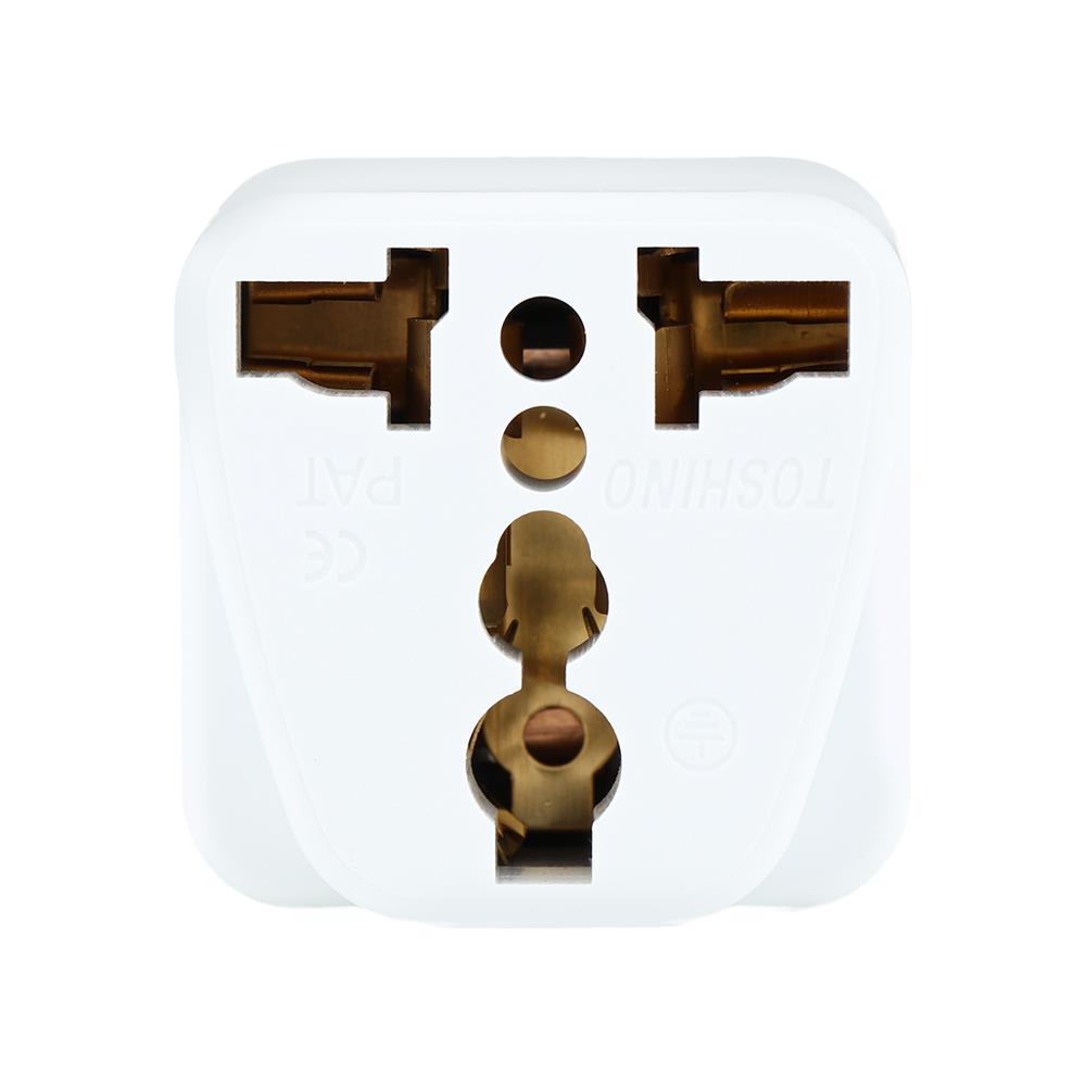 UNIVERSAL ADAPTER TOSHINO PS-18AU 3-PIN WHITE