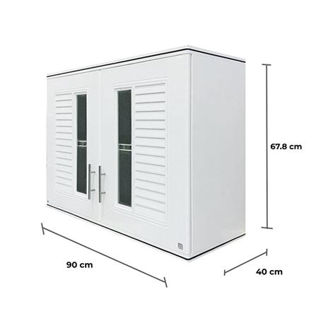 ตู้แขวนบานคู่ ABS KING PLAT-NOVA 90x68 ซม. สีขาว