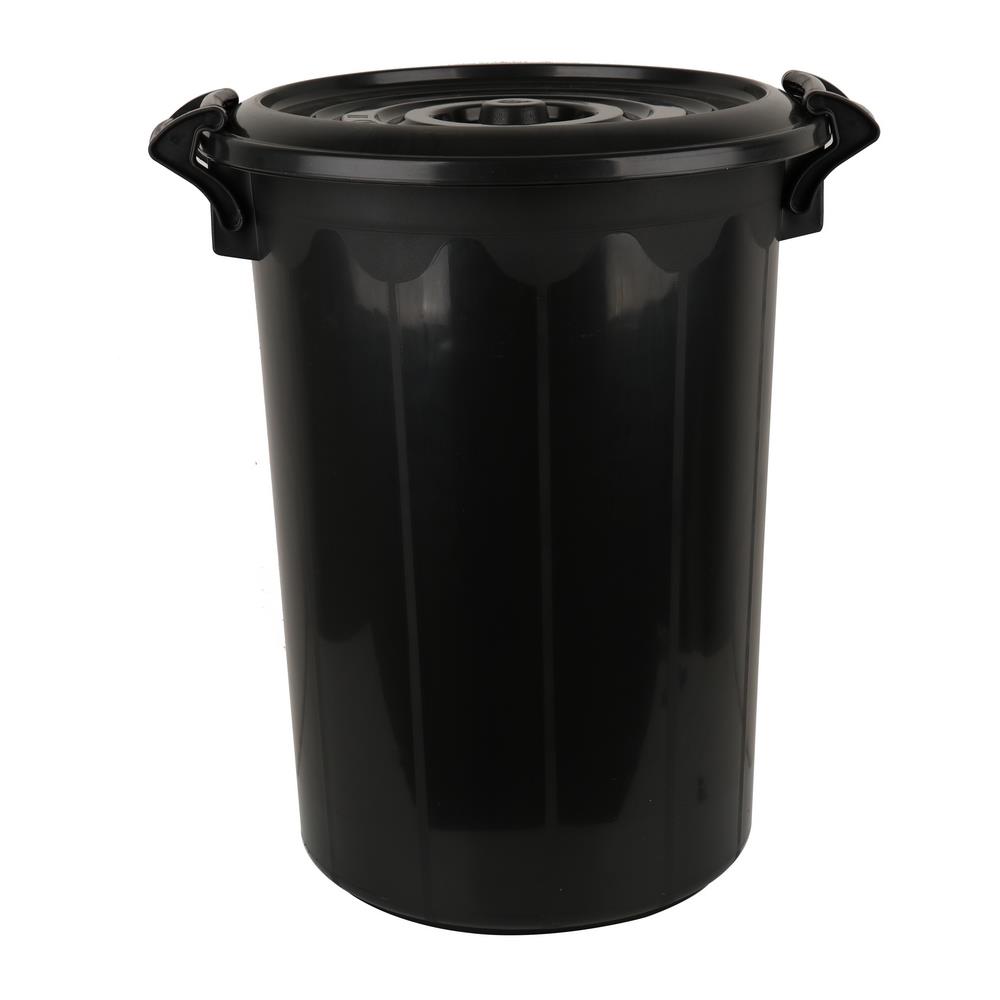 ROUND DUSTBIN ACCO 66L BLACK