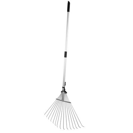 ADJUSTABLE RAKE WITH HANDLE SPRING 15 WELDED STEEL TINES
