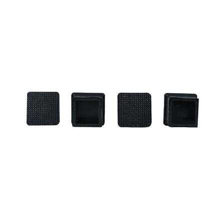 FURNITURE LEG CAPS FITT PLUG-TYPE SQUARE 2" BLACK 4EA/SET