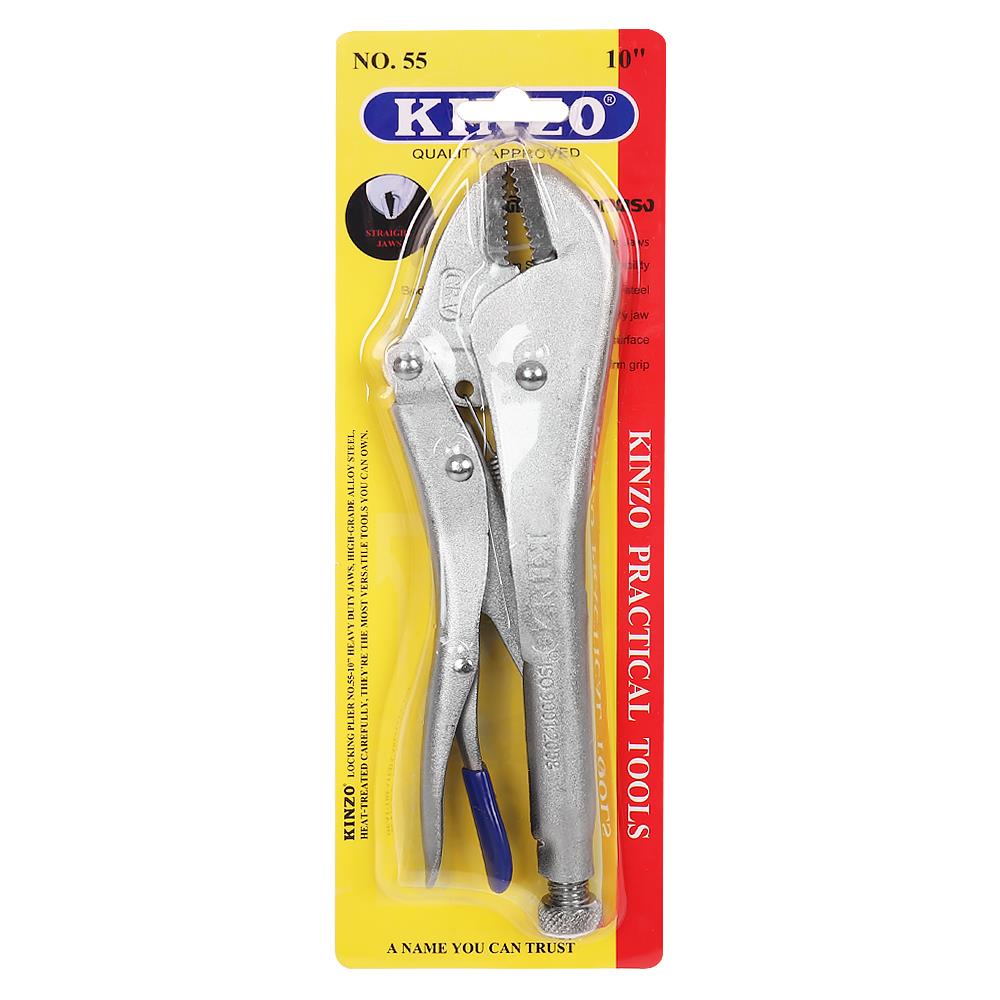 คีมล็อคปากตรง KINZO NO.55 10 นิ้ว