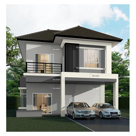 สีน้ำทาภายนอก TOA 4 SEASONS #A5003 GRAYISH WHITE กึ่งเงา 5 แกลลอน