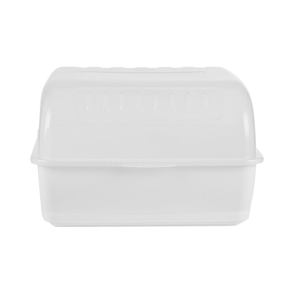 PLASTIC DISH DRAINER WITH LID JCJ NEW2408 WHITE