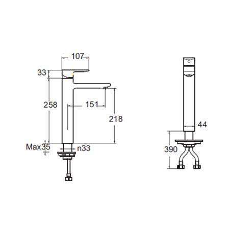 ก๊อกอ่างล้างหน้าผสม AMERICAN STANDARD A-1302-110 สีโครม