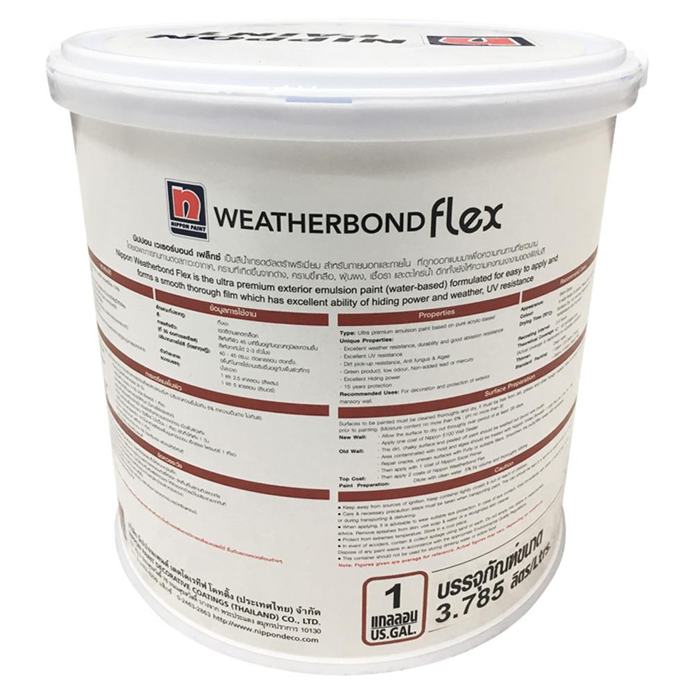 WATER-BASED EXTERIOR PAINT NIPPON PAINT WTB FLEX BASE D SEMI-GLOSS 1GAL