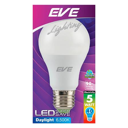 หลอด LED EVE A60 SUPER SAVE 5 วัตต์ DAYLIGHT E27