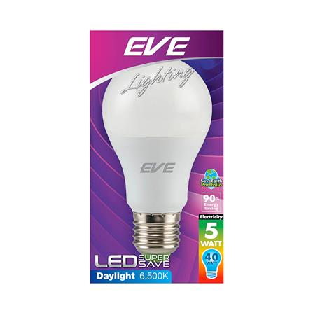 หลอด LED EVE A60 SUPER SAVE 5 วัตต์ DAYLIGHT E27
