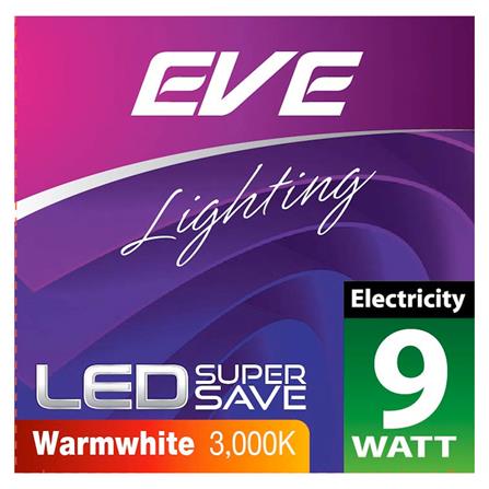 หลอด LED EVE A60 SUPER SAVE 9 วัตต์ WARMWHITE E27