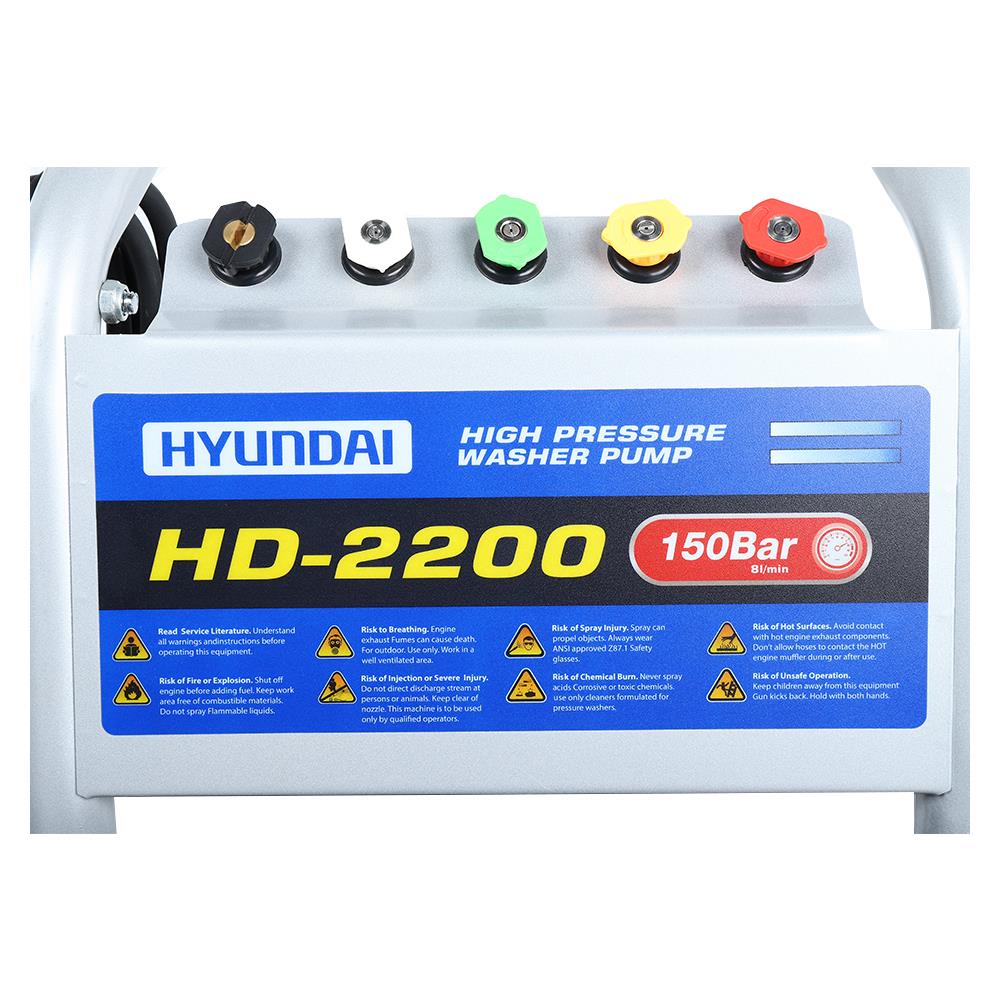 เครื่องฉีดน้ำ HYUNDAI HD2200 (INDUCTION MOTOR) 150 บาร์ 2200 วัตต์
