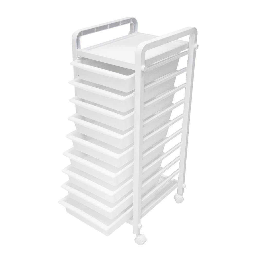 9-DRAWER STORAGE CART PLASTIC STACKO 33.5X40X89.5CM WHITE