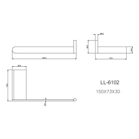 ที่ใส่กระดาษชำระ WS LL-6102 สเตนเลส