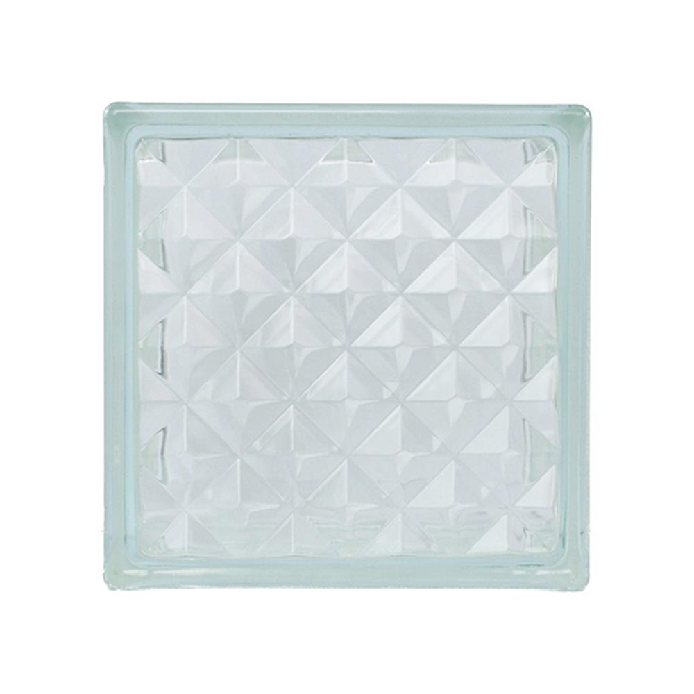 GLASS BLOCK 19X19X9CM BIG GEM WHITEWHITE