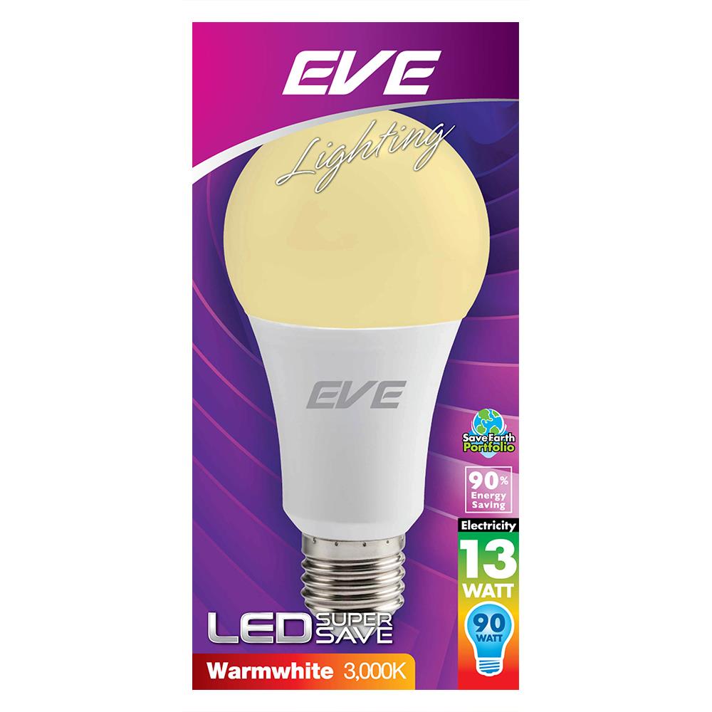 หลอด LED EVE A60 SUPER SAVE 13 วัตต์ WARMWHITE E27
