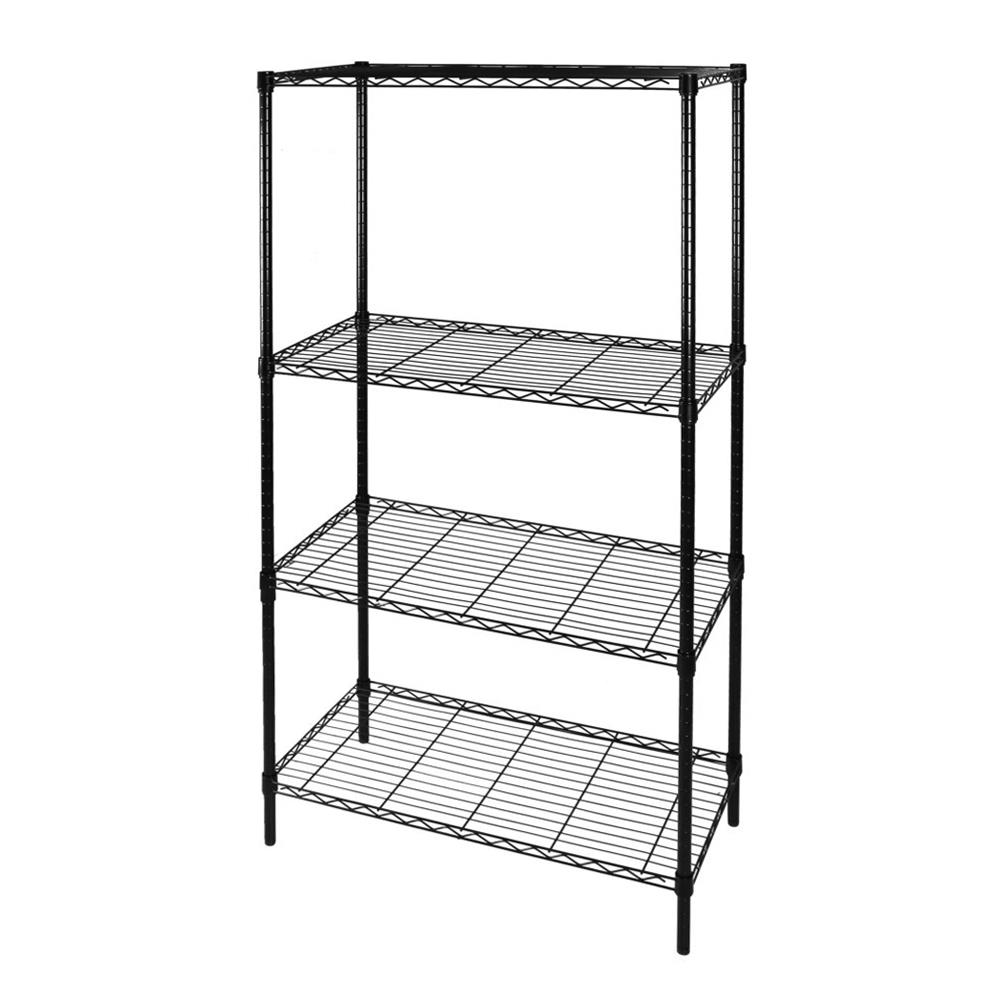 4-TIER SHELVING UNIT FURDINI FRAME STEEL BLACK