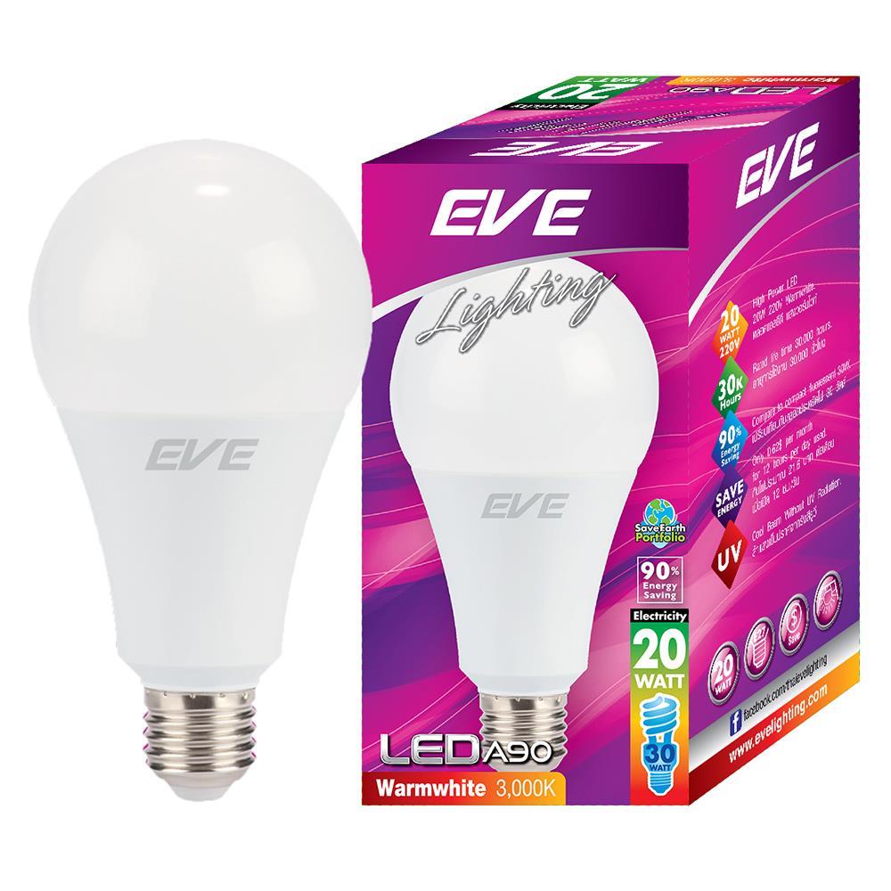 หลอด LED EVE A90 20 วัตต์ WARMWHITE E27