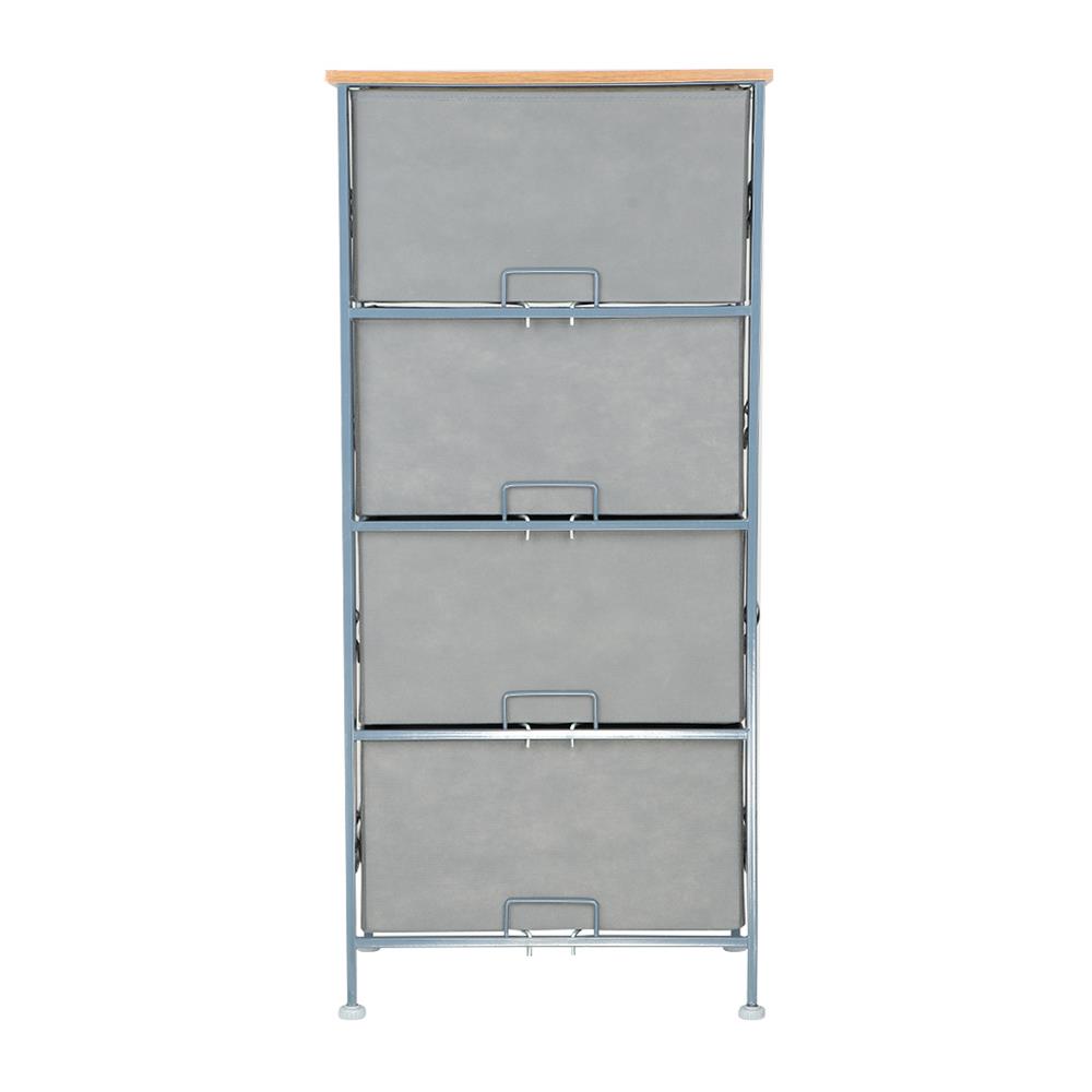 4-TIER FABRIC DRAWER UNIT STACKO THYME 45X30X98CM GREY