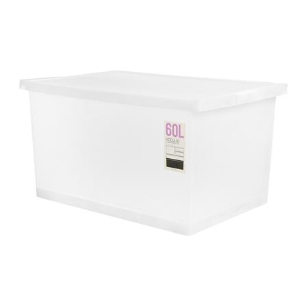 STACKABLE STORAGE BOX WITH LID STACKO 5225 60L 40.9X59X32.8CM WHITE