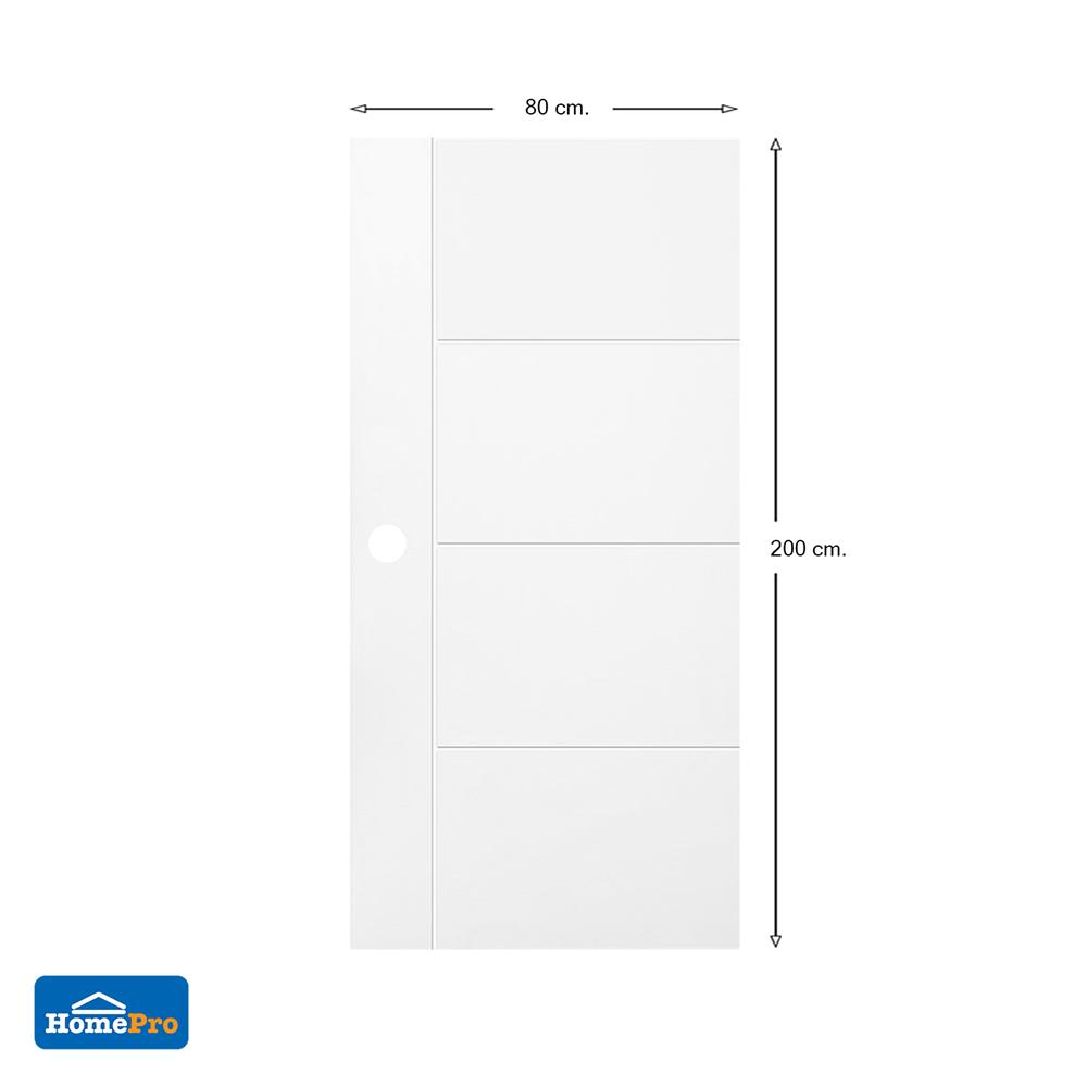 ประตูภายนอกUPVC AZLE PZUS02 80X200 ซม. สีขาว