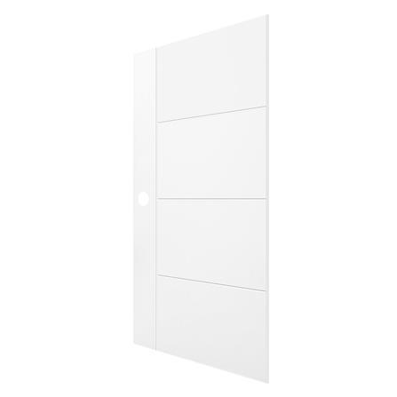 ประตูภายนอก UPVC AZLE PZUS02 80X200 ซม. สีขาว เจาะลูกบิด