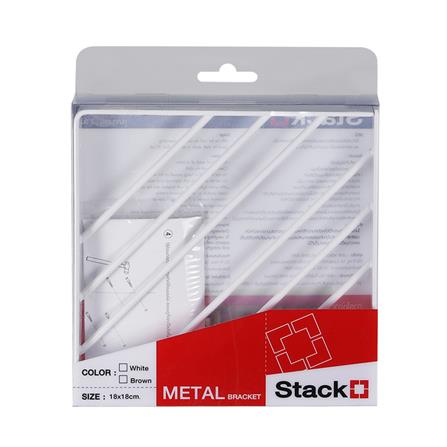 BRACKET STACKO TRIPLE LINE 18X18CM WHITE