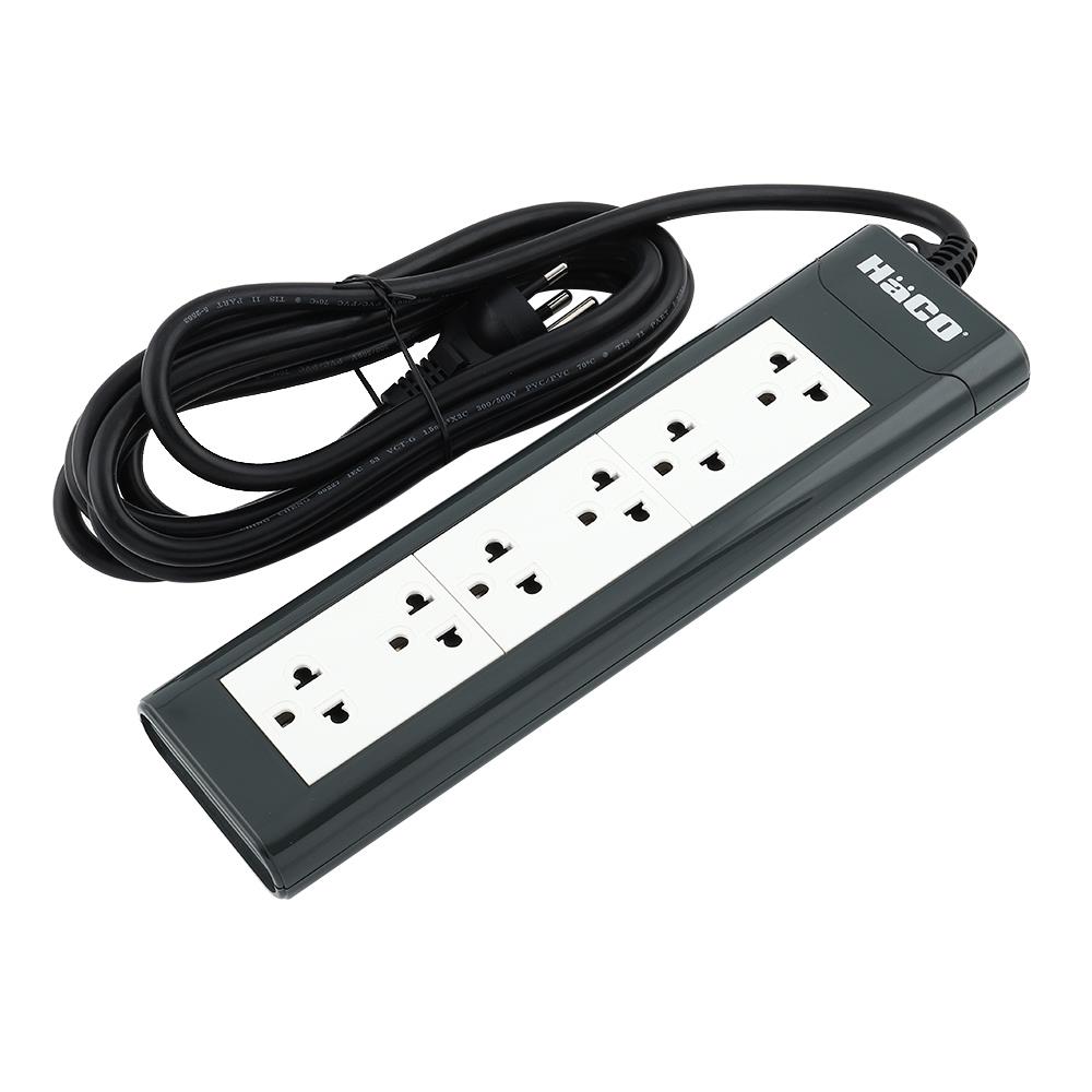 POWER STRIP HACO EPN-6EB/5 6-OUTLET 16A 5M