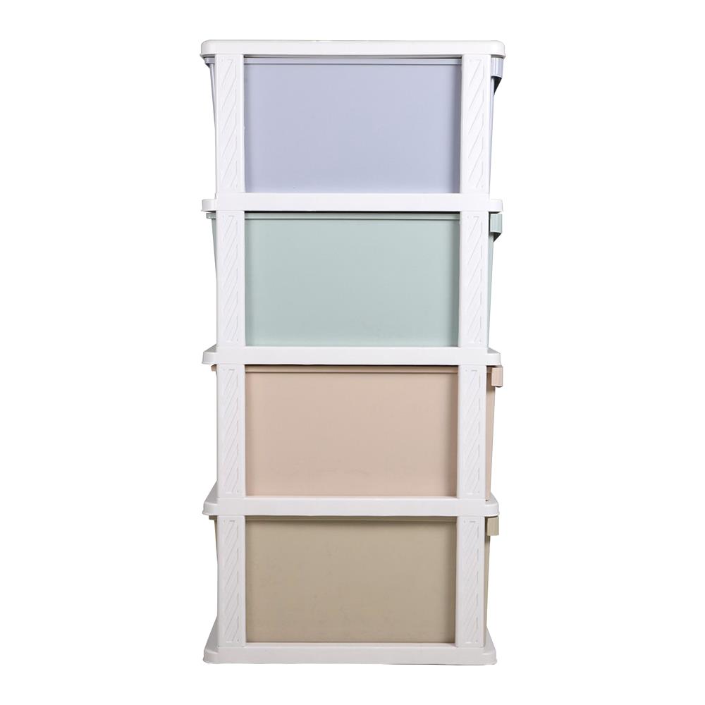 4-TIER DRAWER UNIT STACKO FRIENDLY 40X50X104CM MULTICOLORED