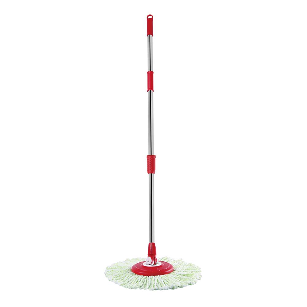 MICROFIBER MOP ROUND SHAPE POWER GREEN MS1004 6" RED