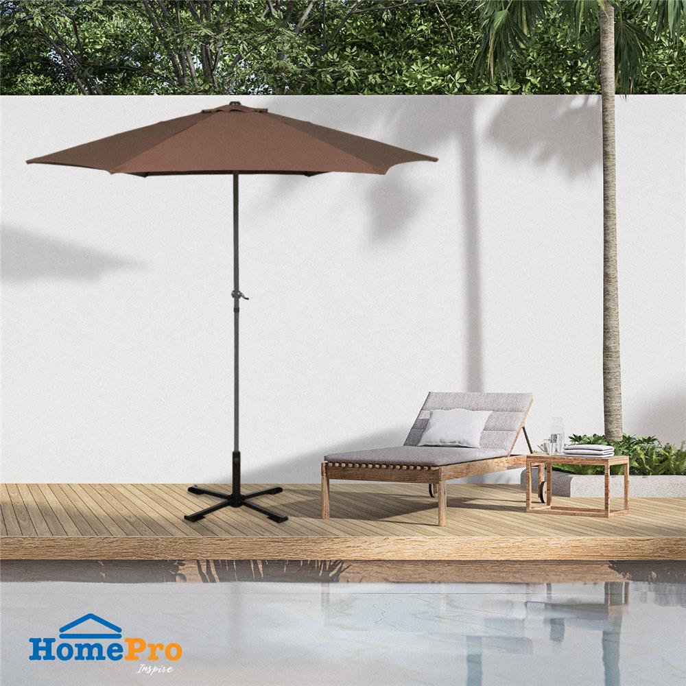 ร่มสนามทรงกลม ME LIVING MIKA 3X3 ม. สีช็อกโกแลต