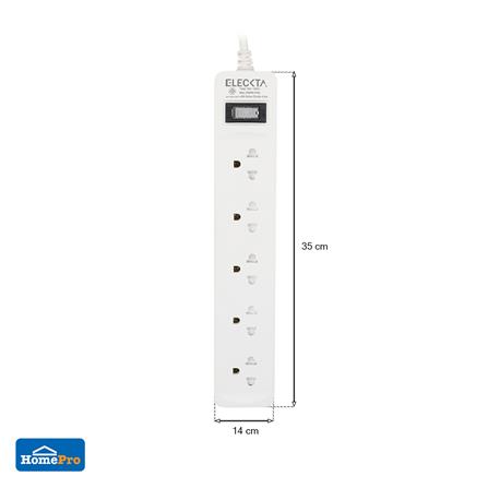 POWER STRIP ELECKTA ET515M 5-OUTLET 1-SWITCH 5M