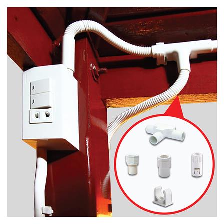 ท่ออ่อน PVC HACO FXP20 20 มม. 50 ม. สีขาว