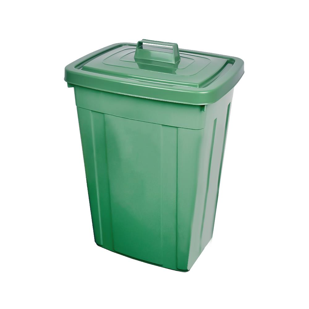 SQUARE DUSTBIN ACCO 95L GREEN