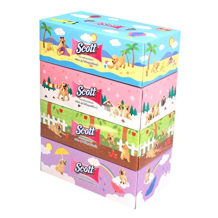 กระดาษเช็ดหน้า SCOTT BOX 115 แผ่น แพ็ค4