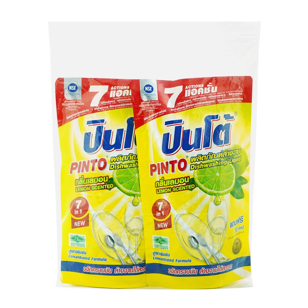 รีฟิลน้ำยาล้างจาน PINTO 430ML แพ็ก 2 ชิ้น LEMON