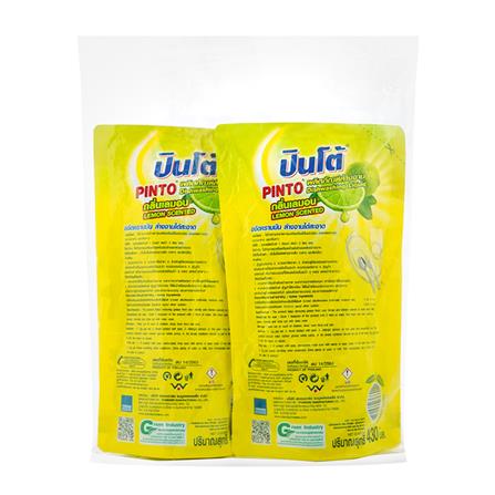 รีฟิลน้ำยาล้างจาน PINTO 430ML แพ็ก 2 ชิ้น LEMON