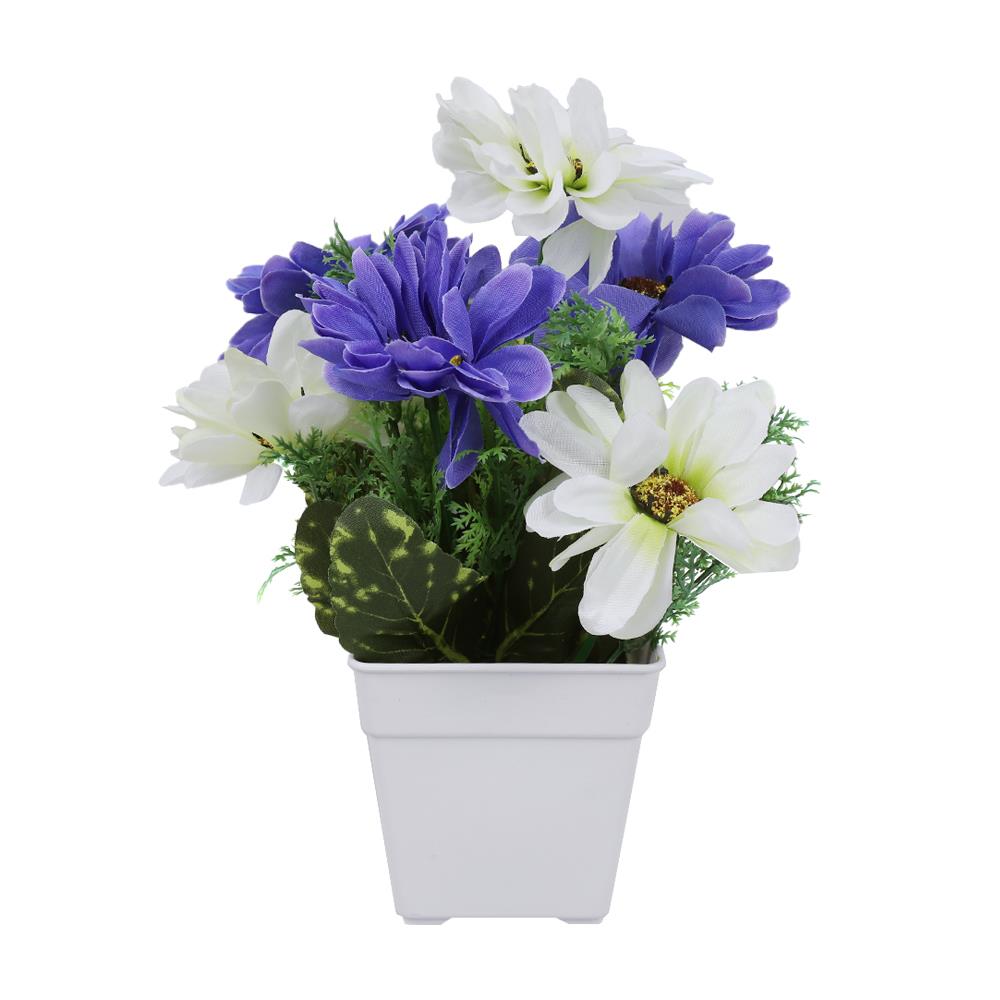 ดอกไม้ประดิษฐ์ในกระถาง ME LIVING BAAN CHEUN สีฟ้า