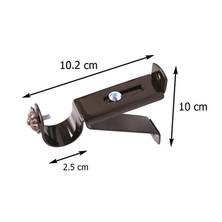 ขารับราง 1 ชั้น ME LIVING 25 มม. สีโอ๊ค