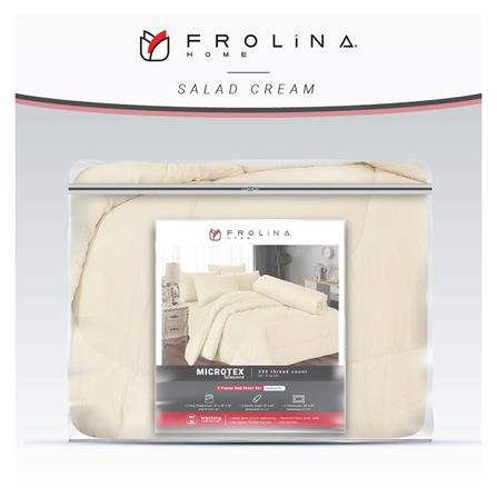 ชุดผ้าปูที่นอน 6 ฟุต 6 ชิ้น FROLINA MICROTEX CREAM