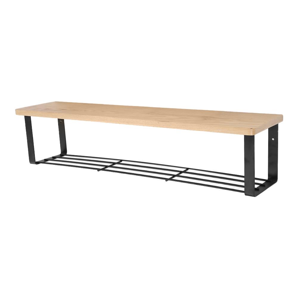 2-TIER WALL SHELF STACKO NATURE 60X13X12.5CM NATURAL