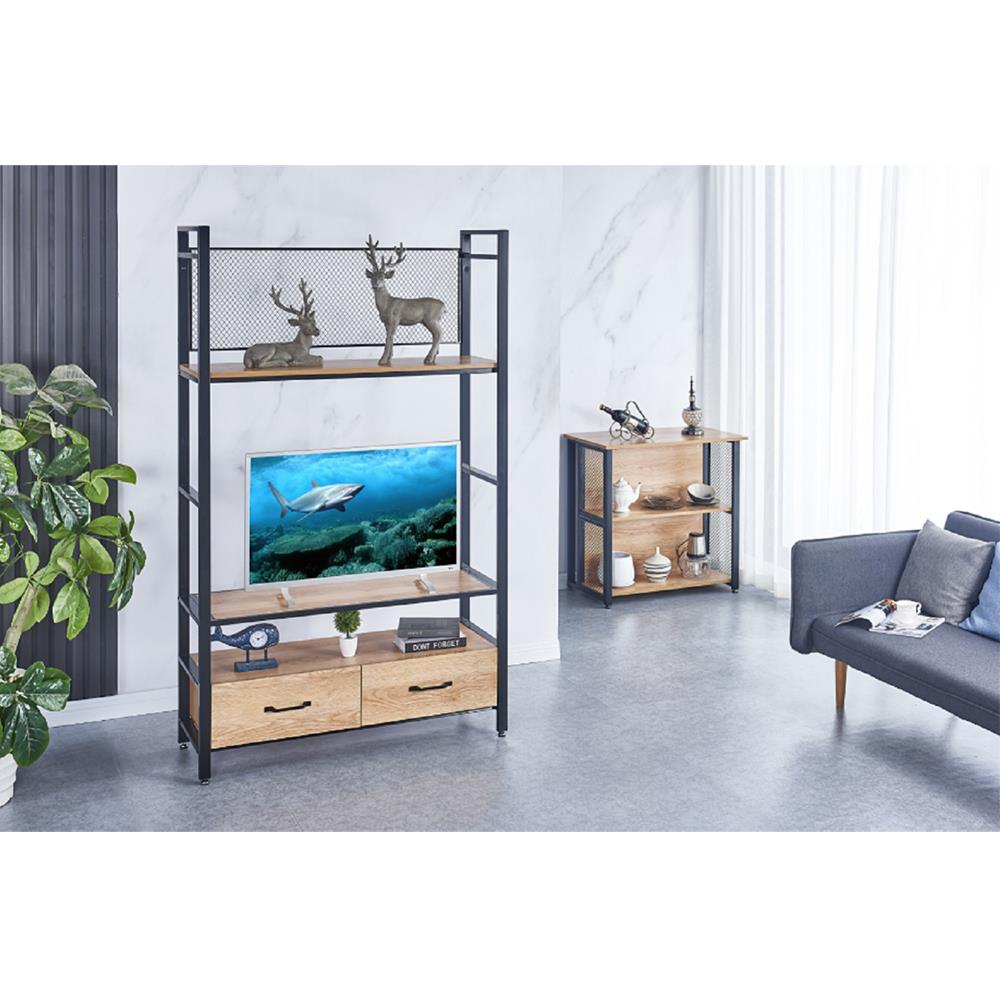 ตู้วางทีวี FURDINI PLANK 120 ซม. สีน้ำตาล/ดำ