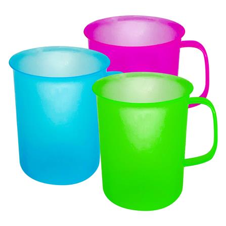 ถ้วยหู PP 520ml BIGONE PLAIN ITEM แพ็ค 3 ใบ ฟ้า/ชมพู/เขียว